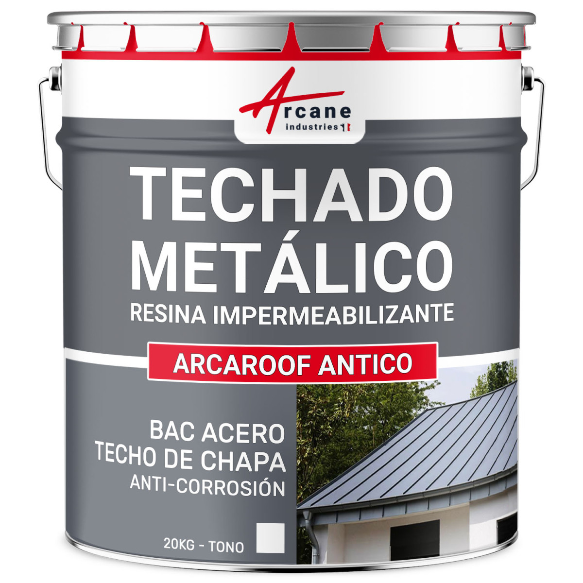 Membrana líquida para techos de chapa, pintura impermeabilizante